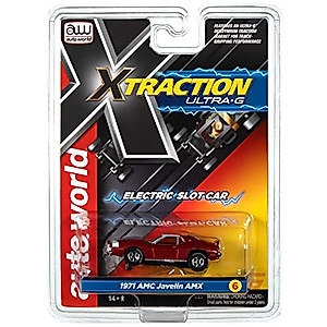 Auto World Xtraction R35 1971 AMC Javelin AMX Red HO Scale Slot Car