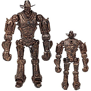 HUINENGYUAN 8Pcs/Set 13cm Action Figures Toys Real Steel Atom Movie Zeus Twin Cities Midas Doll Model Anime Robot Model Toys Chilren Gift