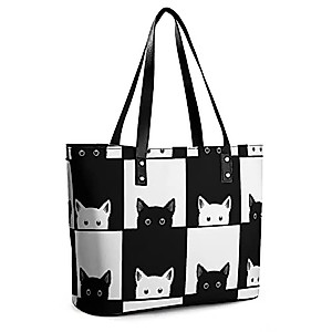 Womens Handbag Cat Leather Tote Bag Top Handle Satchel Bags For Lady