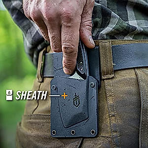 Gerber Gear 30-001694 TRI-Tip, Mini Cleaver Fixed Blade Knife with Sheath, Green