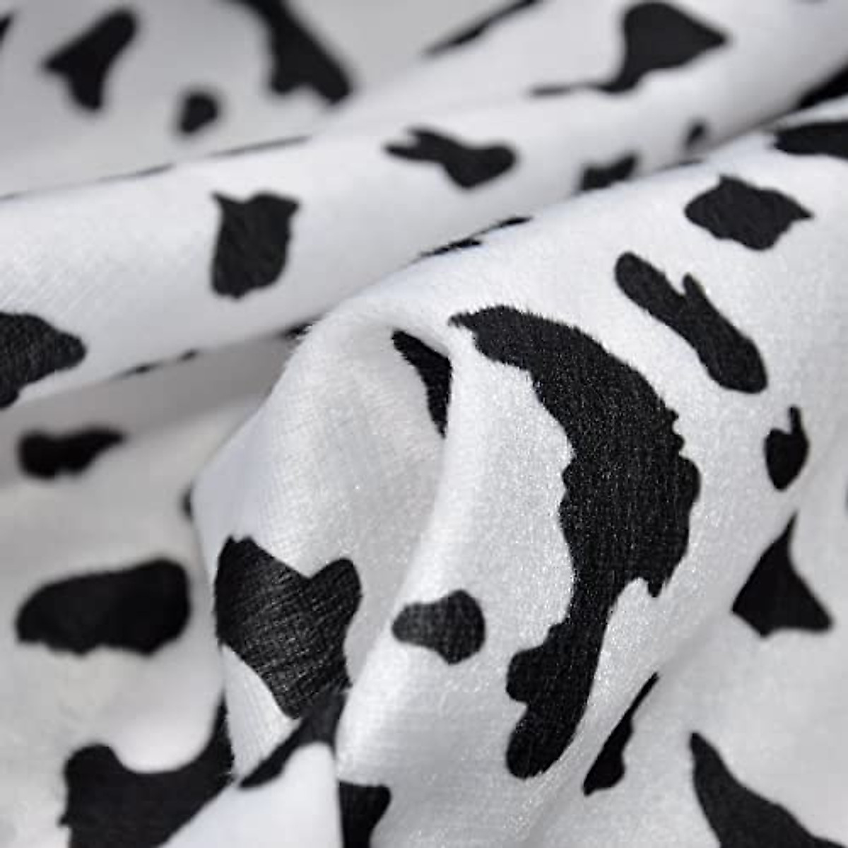 Yutone 59" Wide Cow Print Velboa Short Fur Pile Upholstery Drapery Clothing Polyester Fabric by Two Yards (Cow 2Y)