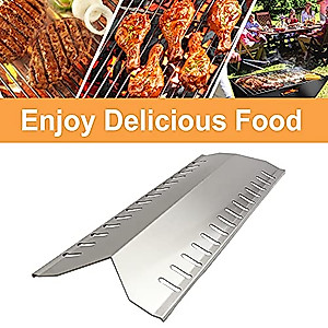 Zemibi Stainless Steel Heat Shield Replacement for Master Forge 30030MSF, Broil-Mate 24025HNT 30030HNT, Huntington 6301-24 30040HNT 24025HNT 6301-14 30030HNT Gas Grill Parts, 19 9/16 Inch Heat Plate