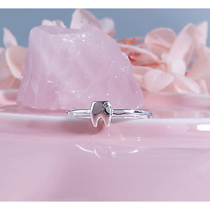 Helen de Lete Simple Geometric Pattern Lost Teeth 925 Sterling Silver Open Ring