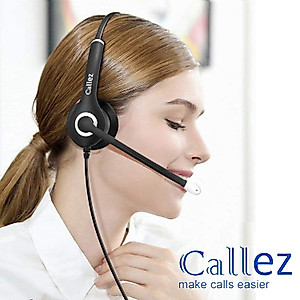 Computer Headset with Microphone Noise Cancelling, 3.5mm Cell Phone Headsets for iPhone Samsung Laptop PC Tablet Skype Webinar Office Business Call Center, Clearer Voice, Ultra Comfort