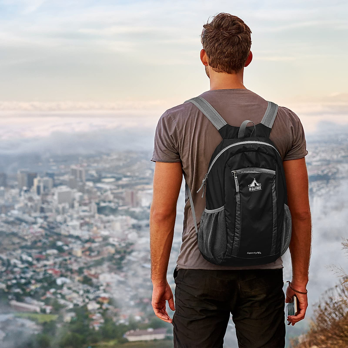 G4Free 16L Hiking Daypack, Lightweight Nylon Packable Backpack for Travel Camping Outdoor Men Women