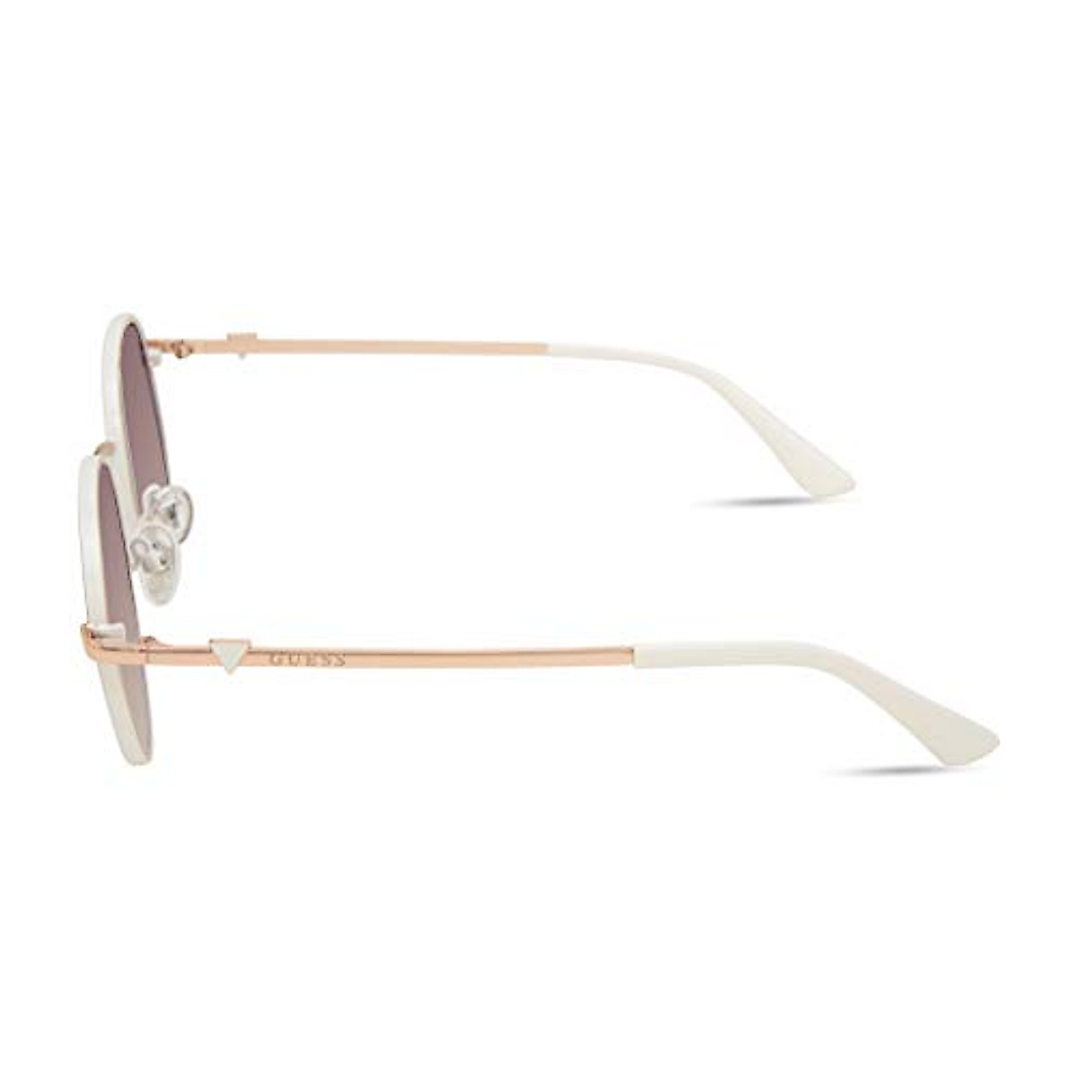 GUESS Women's Classic Round Sunglasses, Gold/Brown Mirror, 51mm