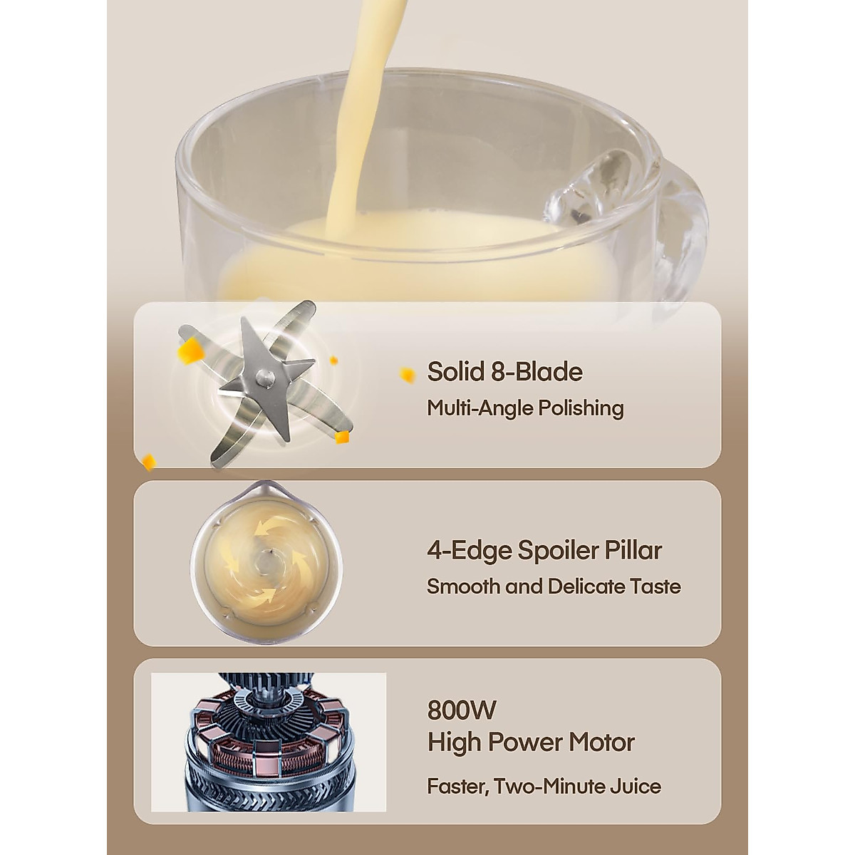 FOHERE 35oz 6 In 1 Nut Milk Maker, 1000ml 800W Automatic Cow Milk Maker Machines Plant-Based Milk, Soy, Oat, Juice, Baby Food, With 12H Timer/Self-Clean/Keep Warm/Boil