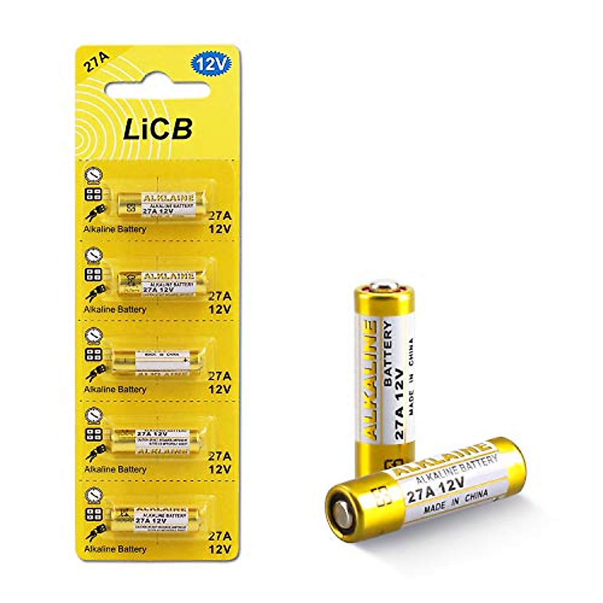 LiCB 27A 12V Alkaline Battery (5-Pack)