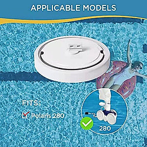 MAKHOON Large Wheel Complete with Tire Bearings Replacement for Polaris Zodiac 280 (Not Compatiable with Polaris 360 380 Model Pool Cleaner)