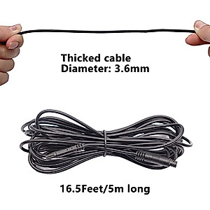 Aienxn 4 Pin 16.5 Ft Dash Cam Rear View Backup Camera Extension Cord for Car Backup Camera, Dash Cam Rear View Camera Q-054-16.5