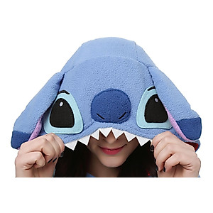 KIGUZAN Blue Stitch Onesie Costumes for Women Men Adult Unisex Halloween Party Christmas Animal Pajamas Small