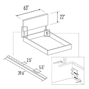 Lunarable Antique Headboard, Abstract Leaves and Flower Prehistoric Aboriginal Nature Art Bloom, Upholstered Decorative Metal Bed Headboard with Memory Foam, Queen Size, Sage Green and Champagne