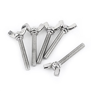 Pack of 5PCS M5 Metric Wing Bolt, 304 Stainless Steel Wing Butterfly Screws Bolts Wing Bolt Machine Fastener (M5 x 40mm)
