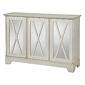 Target Marketing Systems Reflections Buffet/Console with Mirror, White