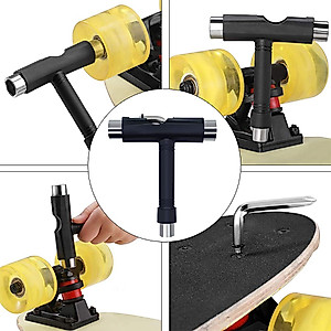 BESIY All-in-one Multi-Functional Portable Skate Tool Set of 2, T-Tool&Y-Tool for Skateboard Longboard Mini Skateboard Cruiser Scooter