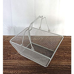 Abite FI-501-IV Storage Box, Mesh, Handle Basket, S, Ivory