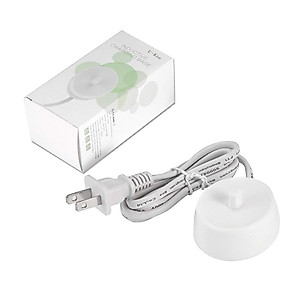 Electric Toothbrush Charger Base, Toothbrush Replacement Charger for Model 3757, Portable Travel Inductive Charger with ABS Cable, Model 3709, 3756, AC Powered, White (110-220V)