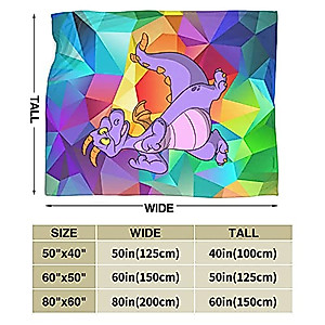 JIYINJI Figment Novelty Blanket Fleece Throw Blanket Super Soft Lightweight for Adults 80InX60In., Black5