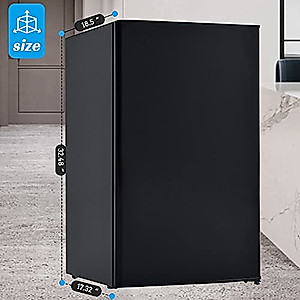 3.2 Cu. Ft. Stainless Steel Double Doors Compact Mini Refrigerator Internal Freezer Compartment Cooler Fridge Perfect For Home Kitchen Hotel Office Dorm Wet Bars Adjustable Temperature Mechanism