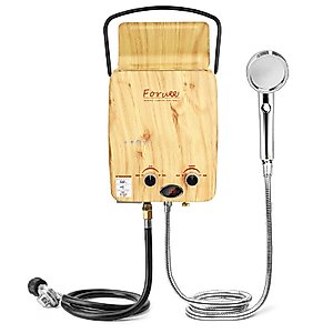 Portable Water Heater, Propane Tankless Water Heater, 1.32GPM/5Litre Capacity, 6-IN-1 Multiple Protection, 7 More Usage Scenarios, Low Pressure Startup, Lemon Tree