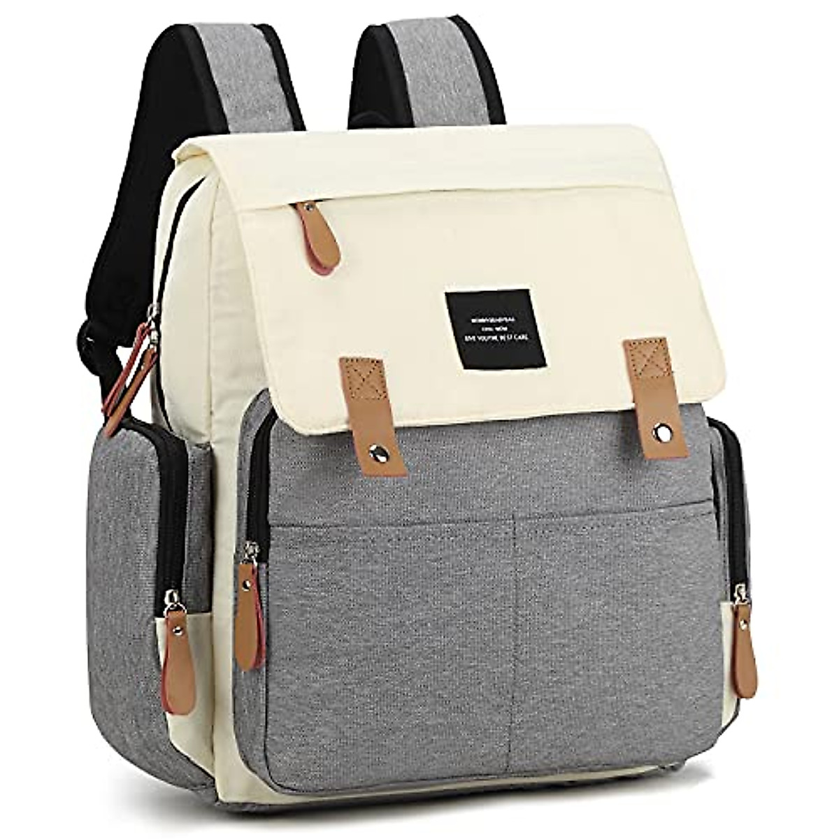 Cinkerr Diaper Bag Backpack for Mom, Large Backpack for Baby Boys/Girls, Portable Travel Mommy Bag with 3 Insulated Pockets, Baby Shower Gifts, Baby Registry Search Essentials for New Dads/Moms