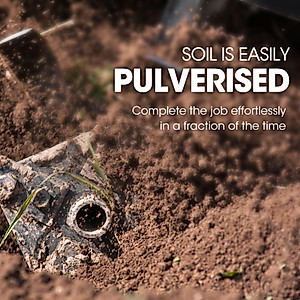 52CC Garden Tiller Gas Powered,3HP 2-Strokes Garden Tiller Cultivator,9000RPM, 1.2L Fuel Tank, 6-inch Working Depth Cultivator Rotovator Orange