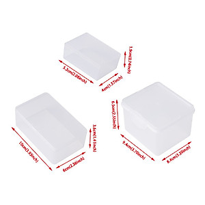 Ankexin Rectangular Plastic Clear Storage Box Jewelry Beads Collection Container Organiz