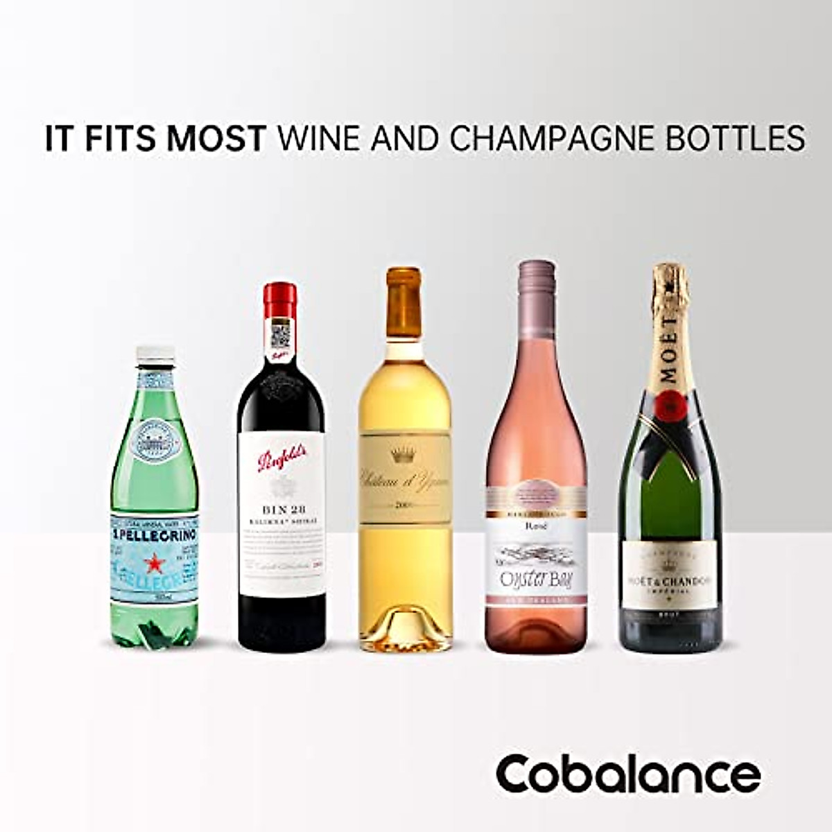 Wine Chiller Electric,Cobalance Wine Chillers Bucket for 750ml Red & White Wine or Some Champagne,Stainless Steel Single Bottle Iceless Wine Cooler,Kitchen Bar RV Wine Accessory,Gift for Wine Lovers