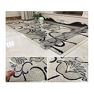 Clear PVC Desk Chair Mat Transparent Plastic Runner Rugs for Hardwood Floors/Carpet Protector, Large Office Chair Mat for Floor Protection,1.5mm Thick,60/80/95/100/115/120/135/140/150/155/160cm Wide,
