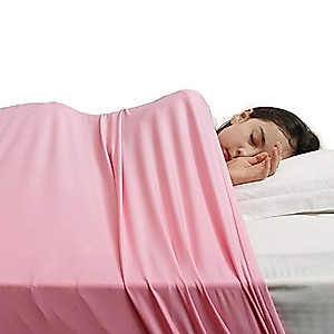 TOPARCHERY Sensory Compression Blanket Sensory Bed Sheet for Autism Kids - Help Kids Settle Down at Nighttime - Increase Calm and Comfort (Twin,Pink)