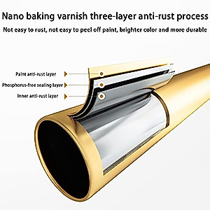 AKDXM Metal Hanger Drying Rack Independent Coat Rack Weighing 90Kg Clothes Rail with Rail 4 Hooks Multifunctional Practical Bedroom Single-Pole Hanger Suitable Small Spaces,Rose Gold,120x41x150cm