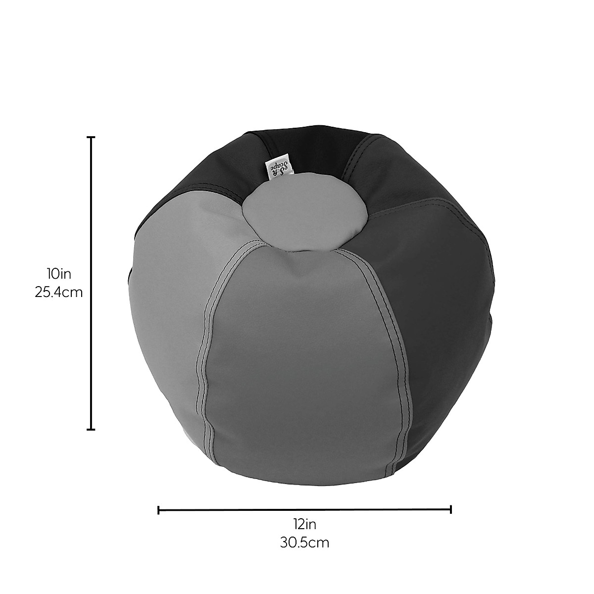 Factory Direct Partners 12267-AS SoftScape 10" Bean Puffs Seating Set for Toddlers and Kids, Colorful, Flexible and Lightweight for Daycare, Preschool, Home (2-Pack) - Assorted