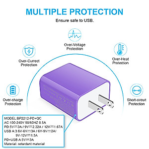 USB C Fast Wall Charger for Google Pixel 8a/8/8 Pro/7a/7/7 Pro/6a/6/6 Pro/5/4XL/3a/2/XL, USB C Samsung Fast Charger Block for Galaxy S24 S23 A15 A53 A13 5G A14, 20W PD Power Adapter, 6ft Type C Cable