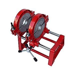 LGXEnzhuo Manually Operated HDPE Butt Fusion Welding Machine 2 Clamps Pipe Fusion Welder Manual PE PP PB PVDF Pipe Hot Melt Machine 110V 63-200mm with Digital display Heater
