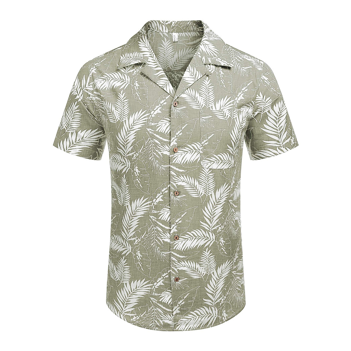 COOFANDY Men Linen Aloha Shirts Button Up Lightweight Beach Wear Wedding T Shirts