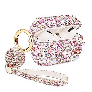 Luxurious Rhinestone AirPods Pro Case, Protective Bling Diamonds AirPod Charging Protective Case Cover for Apple I10/I12 TWS