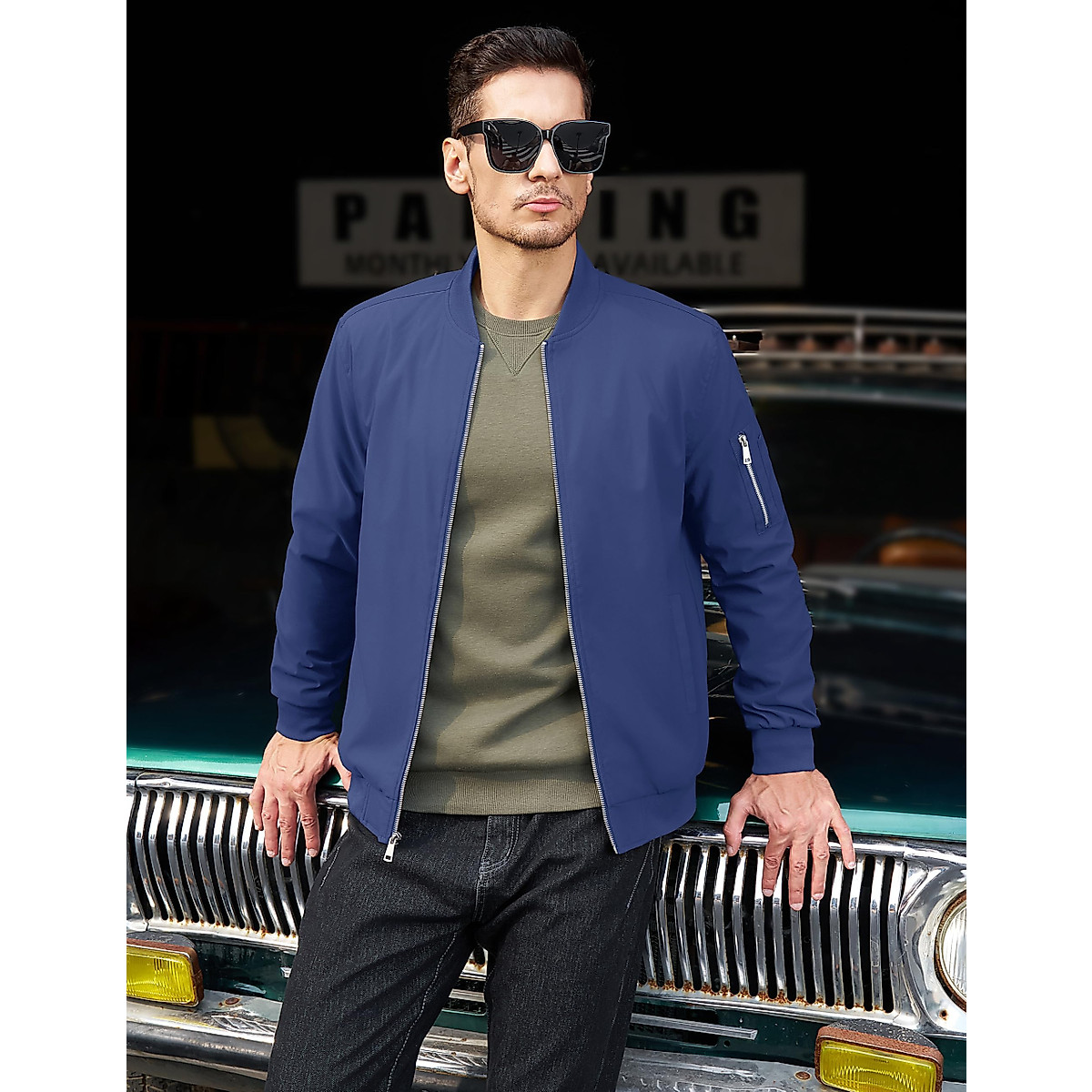 Mens Fall Jacket Bomber Jackets Varsity Jacket Men Lightweight Jacket Men Casual Jacket Outdoor Hiking Jackets Windbreak Jackets for Men