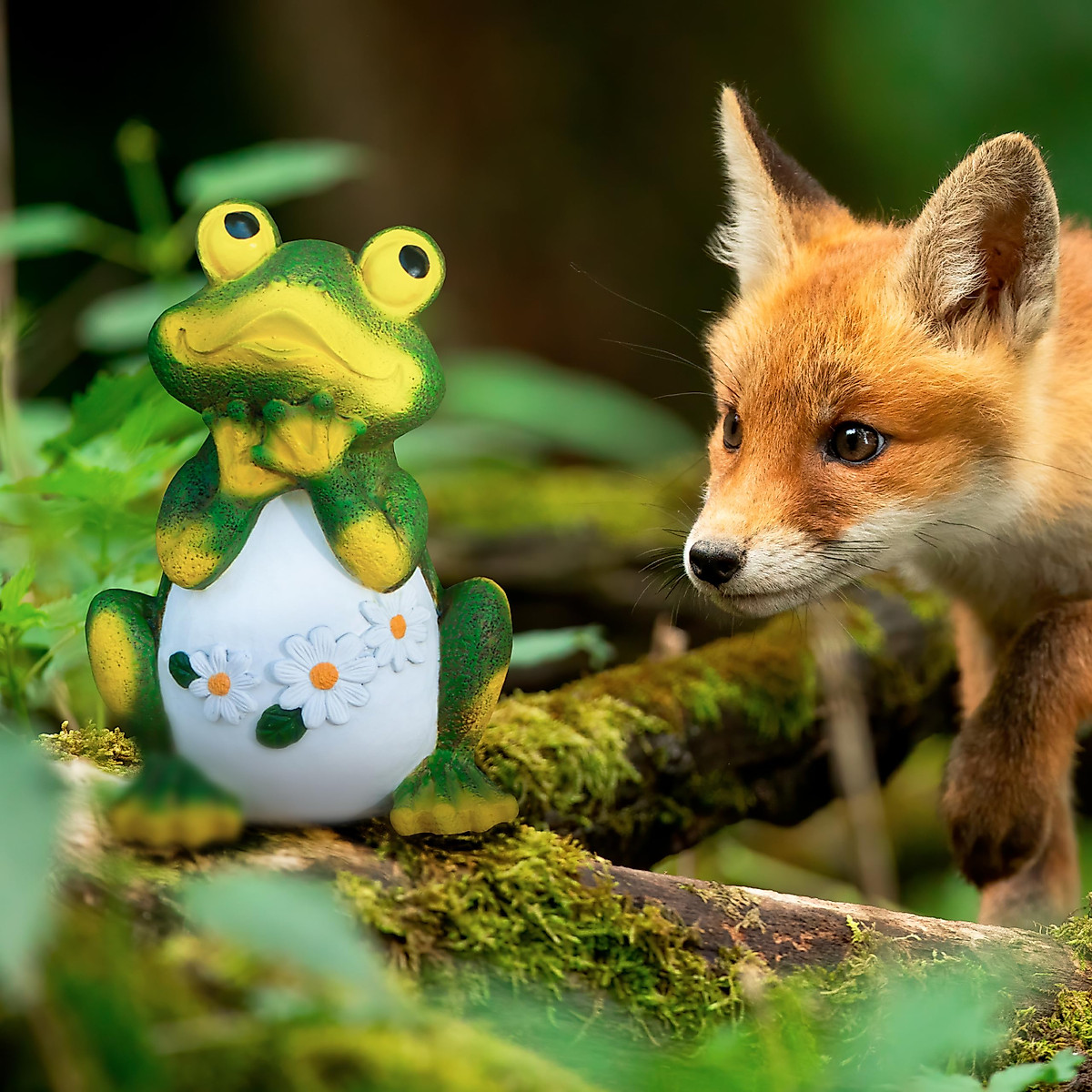 Redwix Garden Frog Figurines 9", Cute Frog Decor, Outdoor Statue Frogs Decorations, Garden Statues Outdoor Clearance, Frog Gifts for Frog Lovers