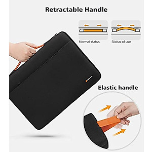 NIDOO Laptop Sleeve 15.6 inch Computer Bag for 15.6" Lenovo Legion 5 / Legion Slim 7 / ThinkPad T15 E15 / 16" Legion 7i / Legion 5 Pro / IdeaPad 3i / 16.1" Gaming 16 / Acer Dell Carrying Case, Black