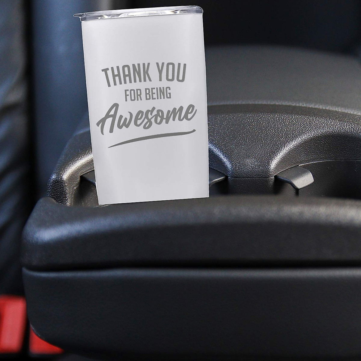 Thank you for Being Awesome 20oz Stainless Steel Tumbler - Thank you Gifts - Gifts for Women Coworker Gifts - Boss Gifts - Teacher Gifts - Thank You Gift for Best Friends - Gifts for Friends (White)