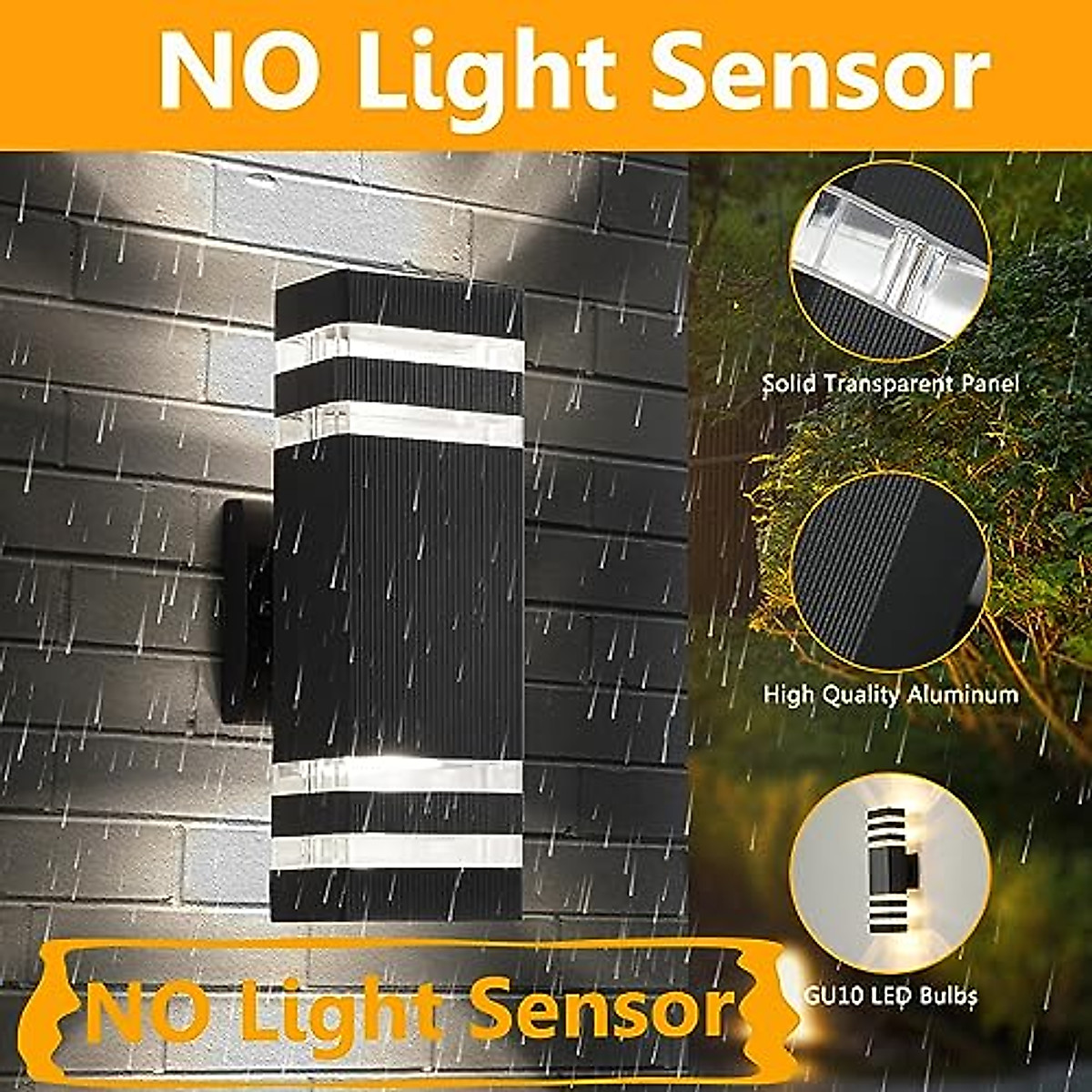 ZSMAIKU Exterior Light Fixture, Outdoor Wall Lights, Outside Lights for House, Outdoor Lighting, Exterior Light, Outdoor Garage Lights Wall Mount Black