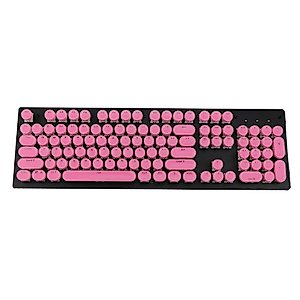 MOHALIKO PBT Keycaps, 104Pcs/Set Clear Backlight Keycaps Cover Replacement for Mechanical Keyboard for Mechanical Gaming Keyboard Yellow