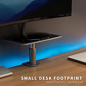 VIVO Clamp-On Universal Height Adjustable Ergonomic Computer Monitor and Laptop Riser, Tabletop Desk Stand, C-Clamp Design, STAND-V000SC