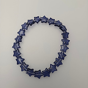 100pcs Dark Blue Star Beads Glass Crystal Star Beads 10mm Star Glass Spacer Beads for Jewelry Bracelet Making DIY Crafts Gifts (Dark Blue Star)