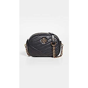 Tory Burch Women's Kira Chevron Small Camera Bag, Black, One Size