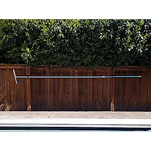 Pool Pole Hanger Premium 4pc Black Aluminium Holder Set by Aquatix Pro, Ideal Hooks for Telescopic Poles, Skimmers, Leaf Rakes, Nets, Brushes, Vacuum Hose, Garden Tools and Swimming Pool Accessories