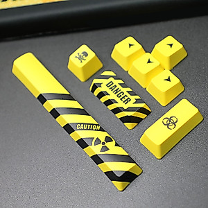 doruod Yellow Black PBT keycaps and Gaming Keyboard Wrist Rest