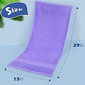 Cleanbear Hand Towels and Washcloths Set, 6 Hand Towel 6 Wash Cloths with Assorted Colors, Ultra Soft Bathroom Towels Set