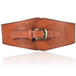 YYHJM Corset Belt Elastic Stretch Belt Women's Fashion Wide Faux Leather Waist Belt Stretchy Corset Cinch Belt