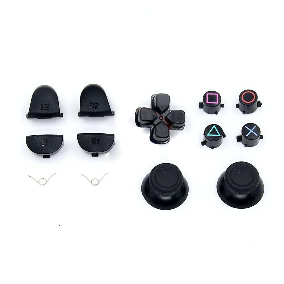 Replacement Full Button L1 R1 L2 R2 Trigger Buttons ABXY Button Controller Repair for Sony Playstation 4 PS4 1000 1100 Controller